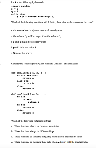 Solved Look At The Following Python Code Import Random P0 8556