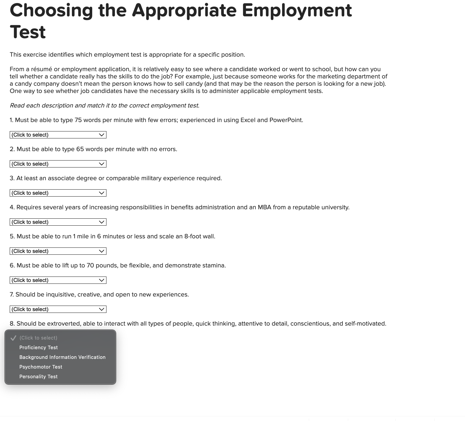 Solved Interview Techniques and BiasesChoosing the | Chegg.com