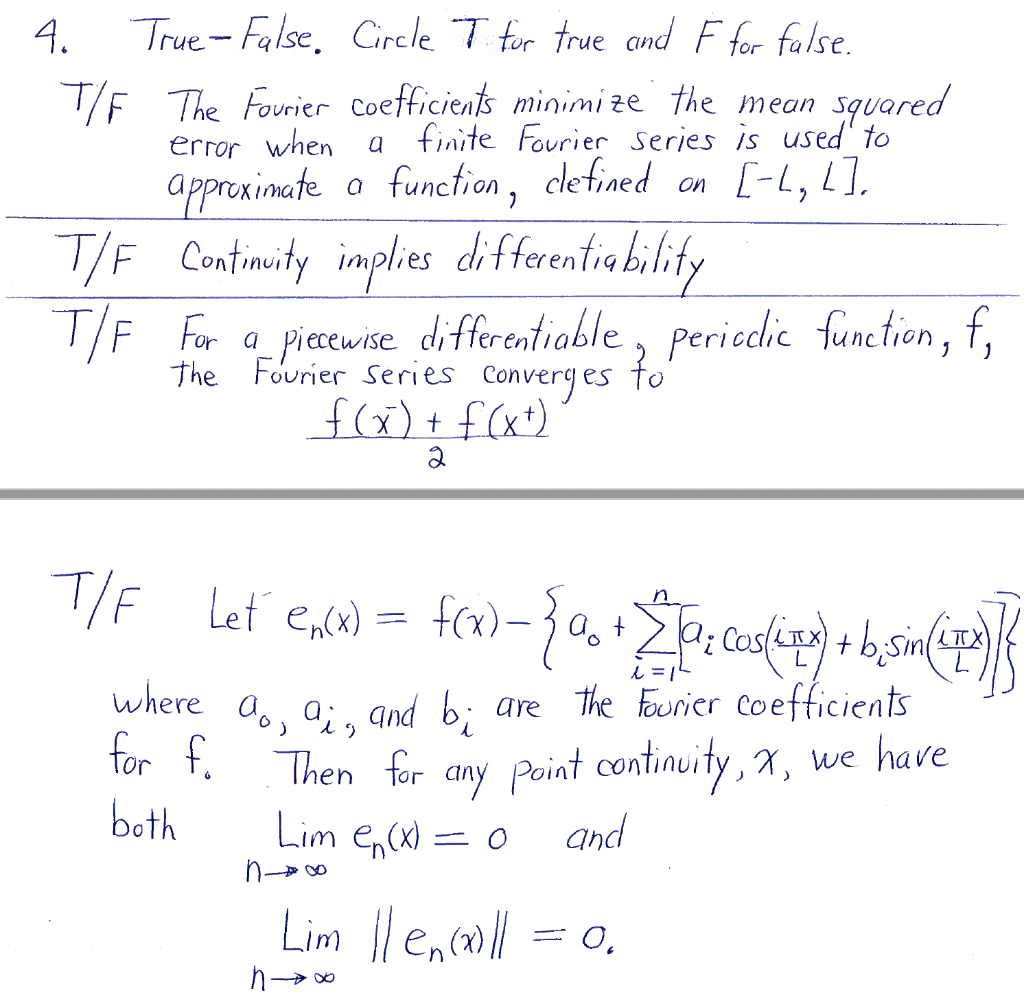 Solved 4. True-False. Circle T for true and F for false. T/F | Chegg.com Solved 4. True-False. Circle T for true and F for false. T/F | Chegg.com