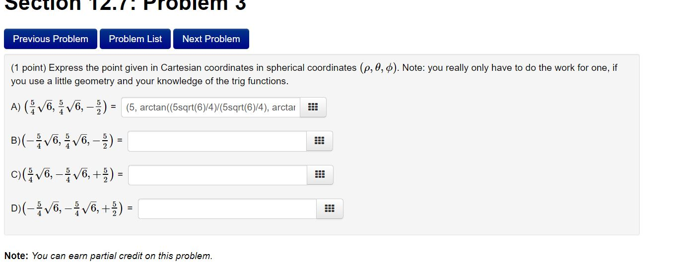 Solved Section 12.7. Problem 3 Previous Problem Problem List | Chegg.com