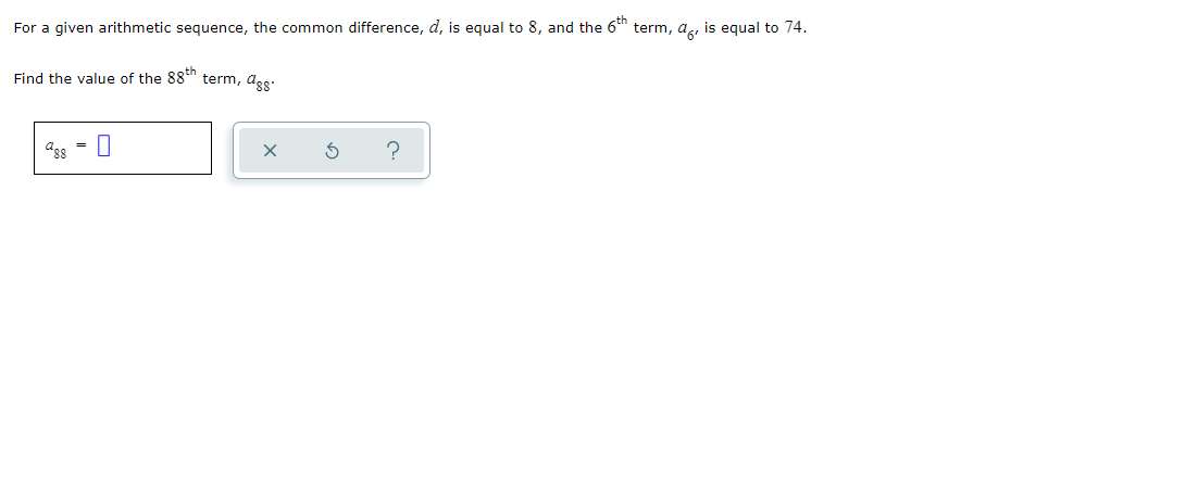 Solved For a given arithmetic sequence, the common | Chegg.com