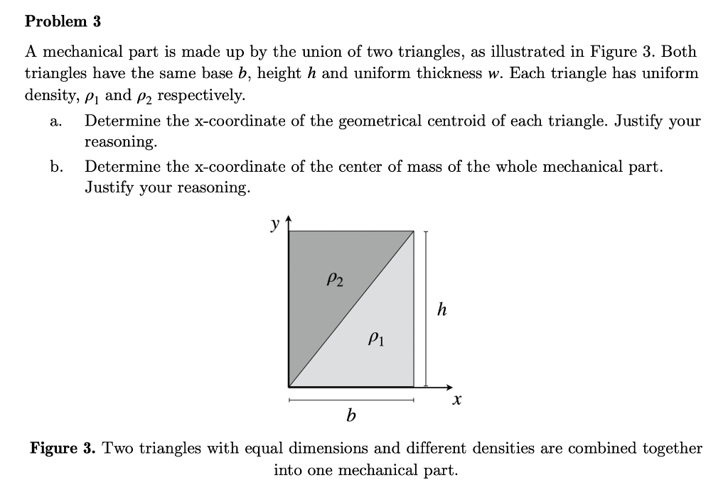 Solved Problem 3 A mechanical part is made up by the union | Chegg.com