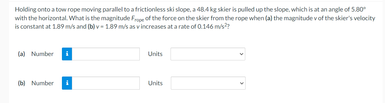 Solved Holding onto a tow rope moving parallel to a | Chegg.com