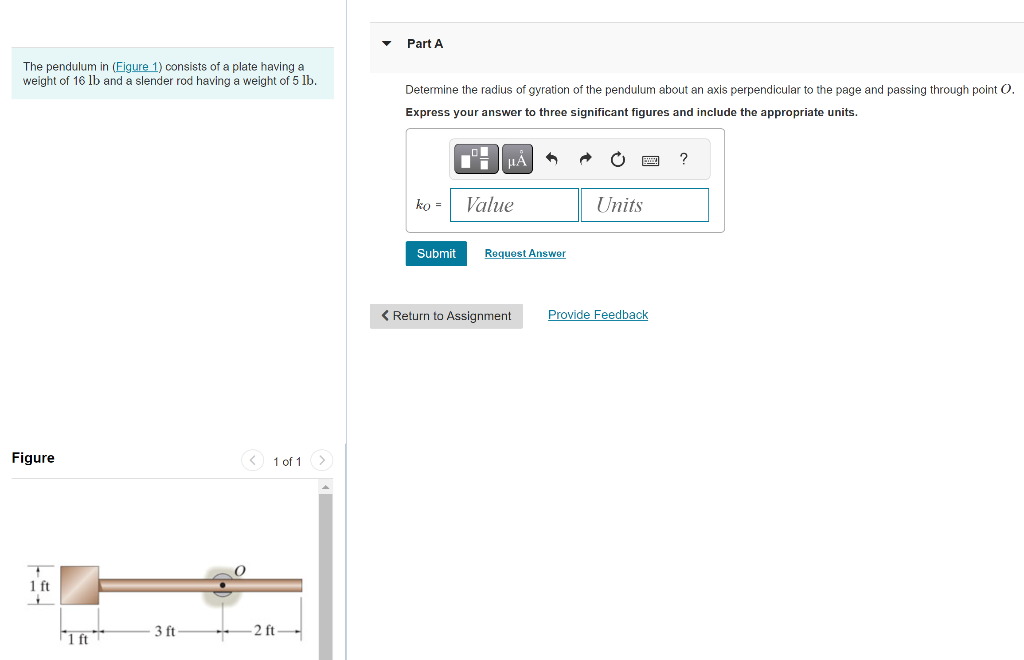 Solved The pendulum in (Figure 1) consists of a plate having | Chegg.com