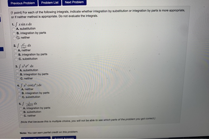 Solved Previous Problem Problem List Next Problem (1 point) | Chegg.com