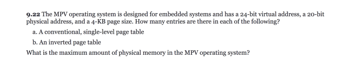 Solved 9.22 The MPV operating system is designed for | Chegg.com