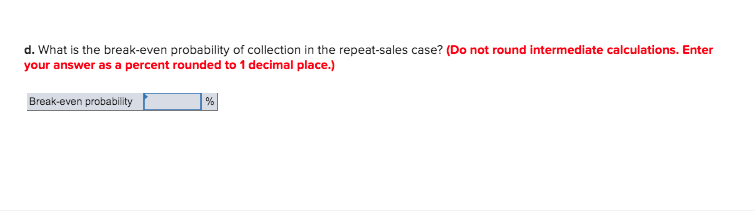 Solved b. What is the break-even probability of | Chegg.com