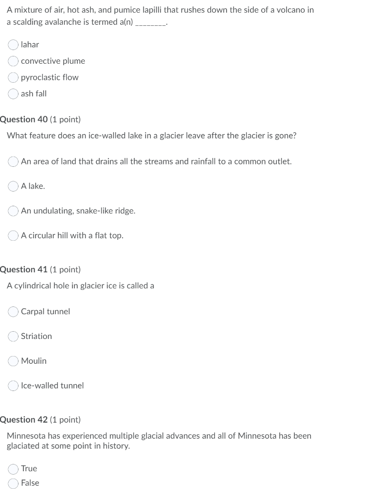 Solved A mixture of air, hot ash, and pumice lapilli that | Chegg.com