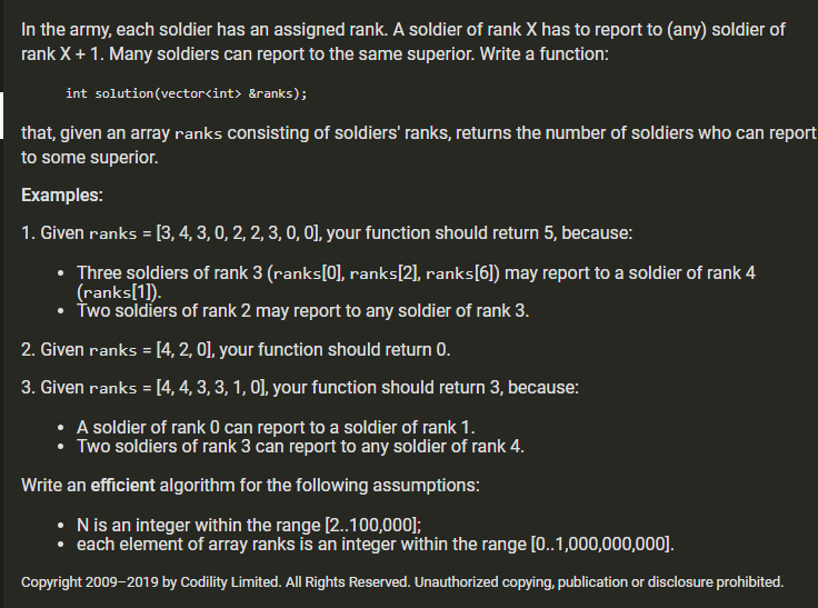 In the army, each soldier has an assigned rank. A | Chegg.com