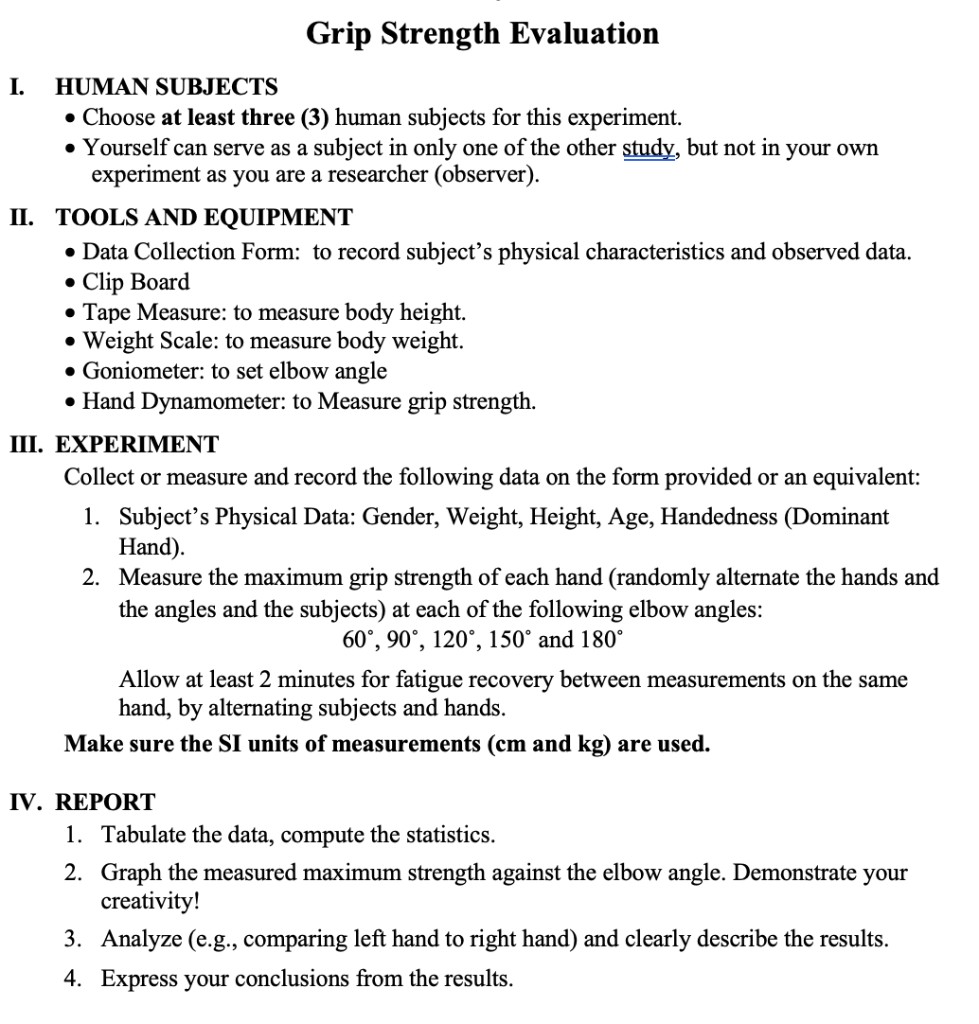 I. HUMAN SUBJECTS - Choose at least three (3) human | Chegg.com