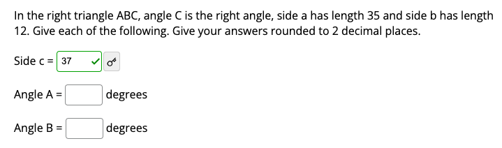 Solved In the right triangle ABC, angle C ﻿is the right | Chegg.com