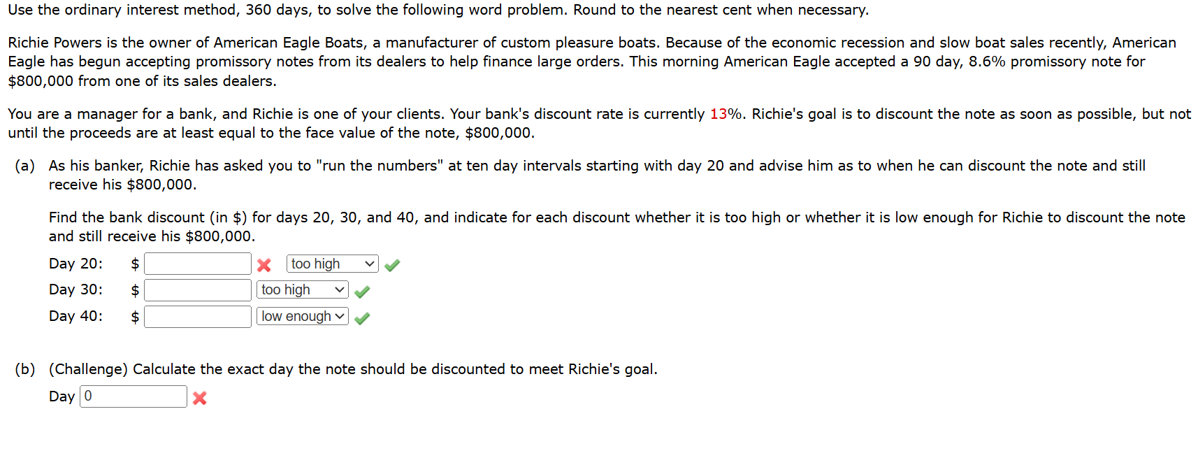 Solved Use the ordinary interest method, 360 ﻿days, to solve | Chegg.com