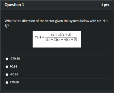 Solved Question 1 1 pts What is the direction of the vector | Chegg.com