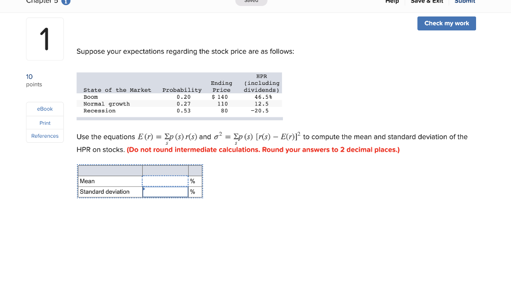 Solved Cildpel 5 1 Saveu Help Save & Exit Submit Check my | Chegg.com