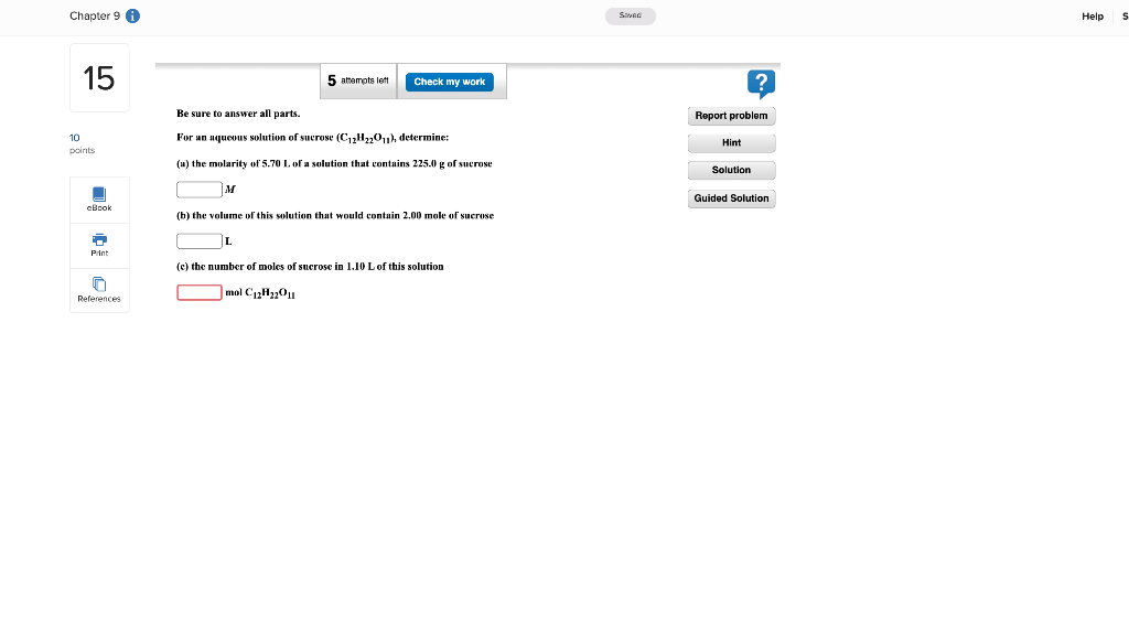 Solved Chapter 9 A Sived Help S 15 5 attempts left Check my | Chegg.com Solved Chapter 9 A Sived Help S 15 5 attempts left Check my | Chegg.com