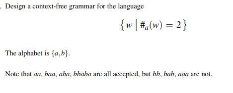 Solved Design a context-free grammar for the language {w | Chegg.com