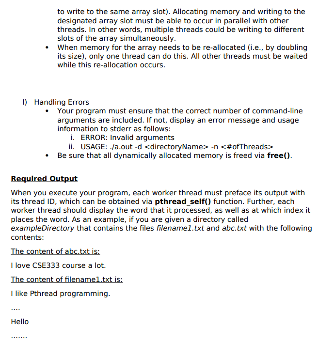 Solved In this homework, you will use the POSIX thread | Chegg.com