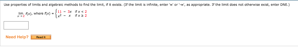 Solved Use properties of limits and algebraic methods to | Chegg.com