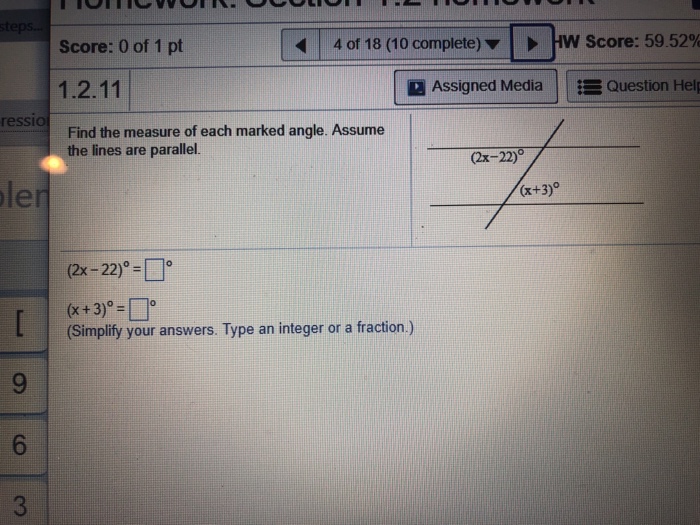 Solved re: 0 of 1 pt .5 nd the measure of each marked angle. | Chegg.com