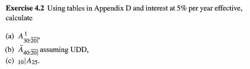 Solved Exercise 4.2 Using tables in Appendix D and interest | Chegg.com
