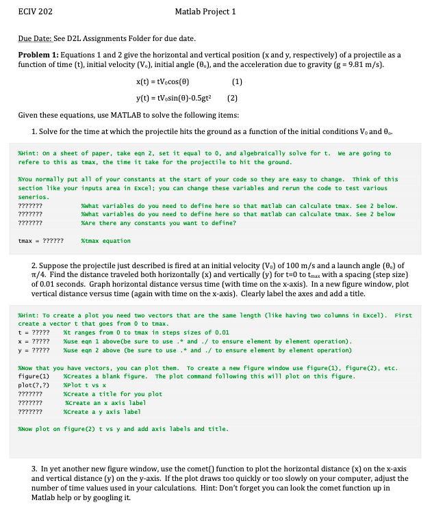 Solved Due Date: See D2L Assignments Folder for due date. | Chegg.com