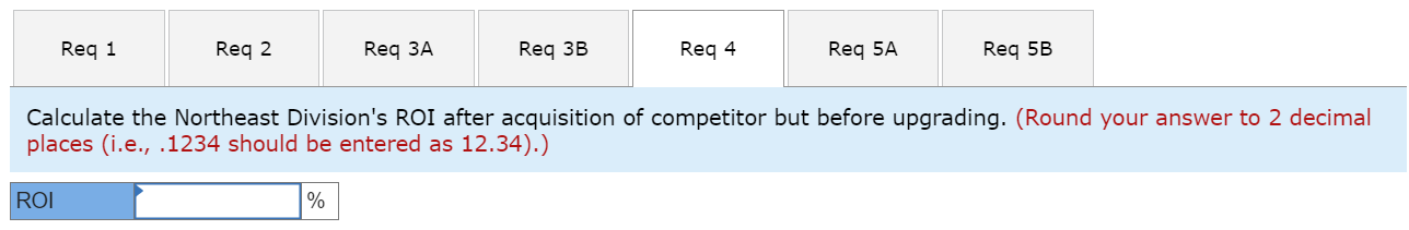 Problem 13-42 ROI and Residual Income; Investment | Chegg.com