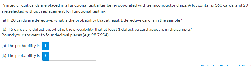 Solved Printed circuit cards are placed in a functional test | Chegg.com