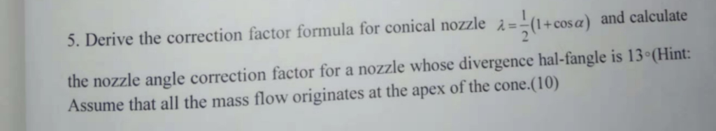 Solved 5. Derive the correction factor formula for conical | Chegg.com