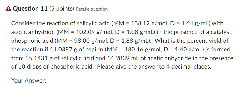 Solved Question 11 (5 points) Retake question Consider the | Chegg.com