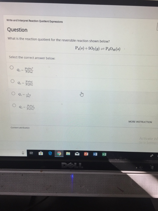 Solved Write and Interpret Reaction Quotient Expressions | Chegg.com