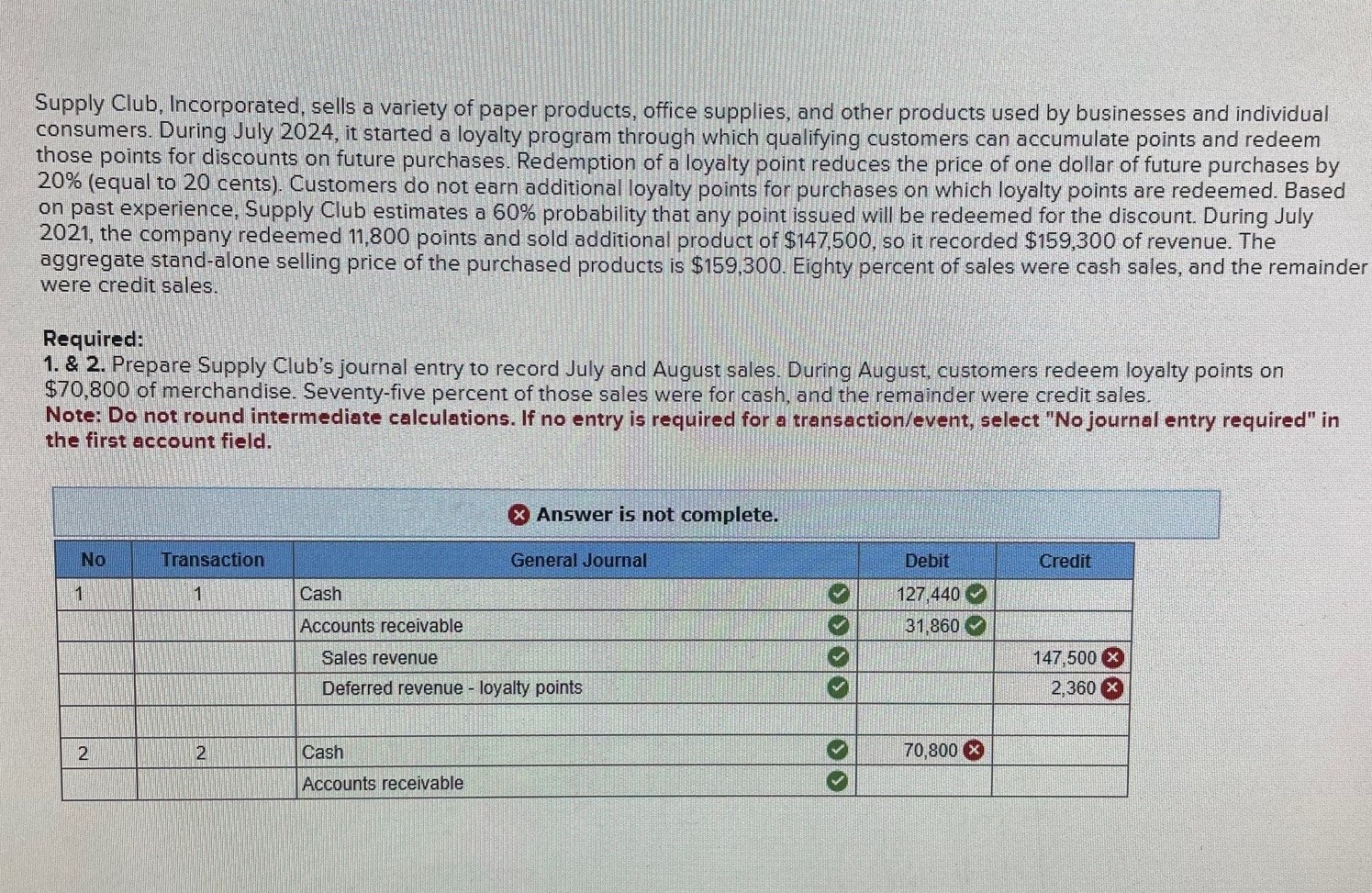 Solved Supply Club, Incorporated, sells a variety of paper | Chegg.com