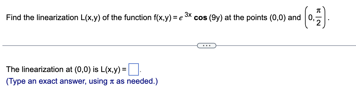 Solved Find the linearization L(x,y) of the function | Chegg.com