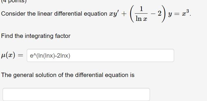 Solved 1 Consider the linear differential equation xy' + | Chegg.com