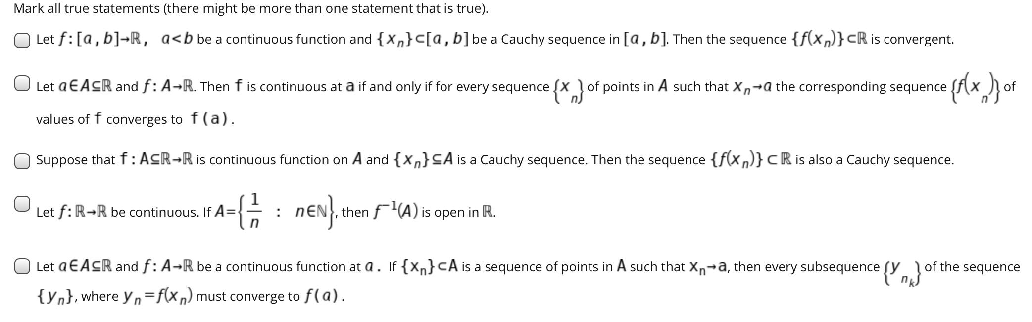 Solved Mark all true statements (there might be more than | Chegg.com