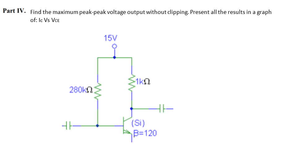 Solved Part IV. Find the maximum peak-peak voltage output | Chegg.com