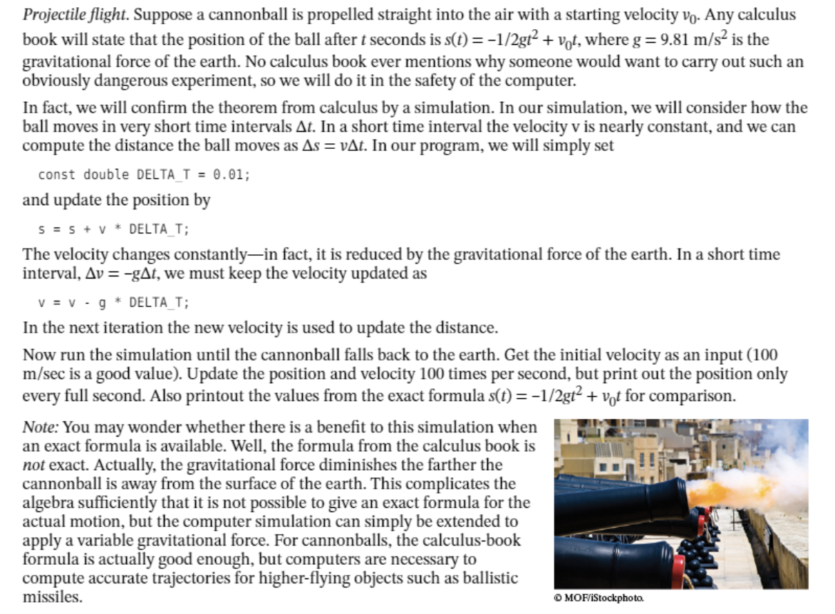 Projectile flight. Suppose a cannonball is propelled | Chegg.com