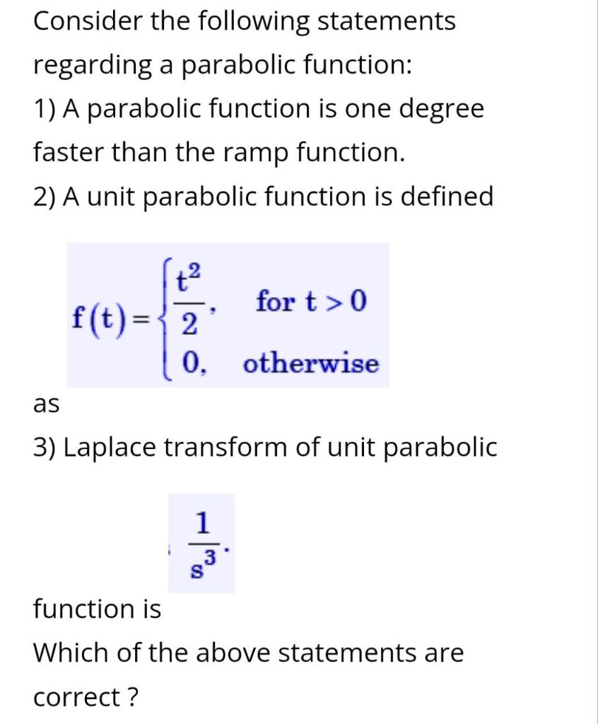 Solved Consider the following statements regarding a | Chegg.com