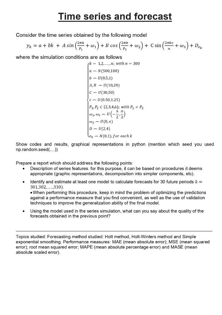 Solved Time series and forecast + P2 Consider the time | Chegg.com