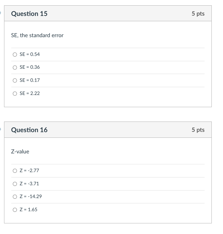 Solved Questions 15 - 18 A study is done to see if a new | Chegg.com