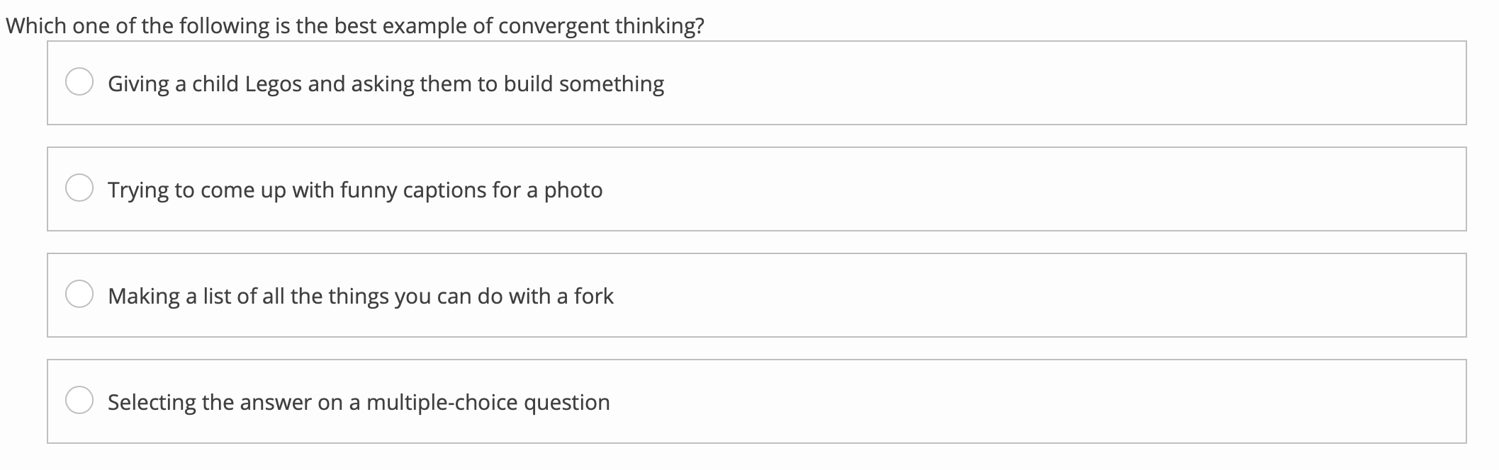 Solved Which one of the following is the best example of | Chegg.com