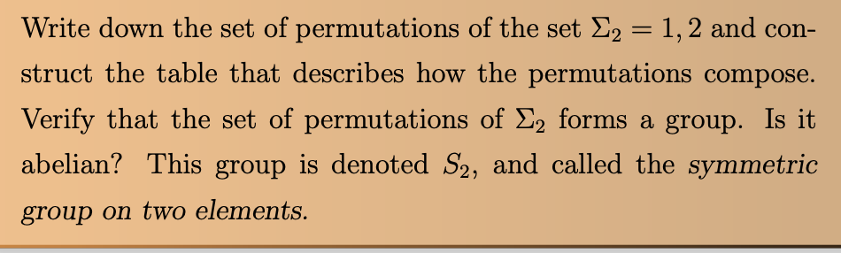 Solved = Write down the set of permutations of the set E2 = | Chegg.com