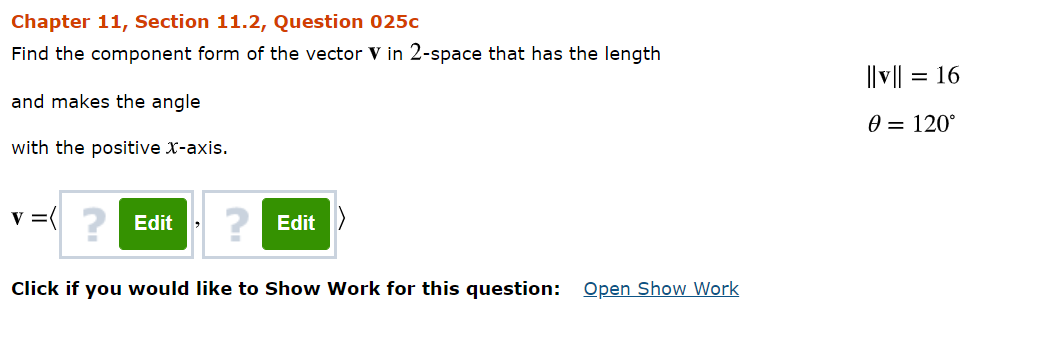 Solved Chapter 11, Section 11.2, Question 021 Find unit | Chegg.com