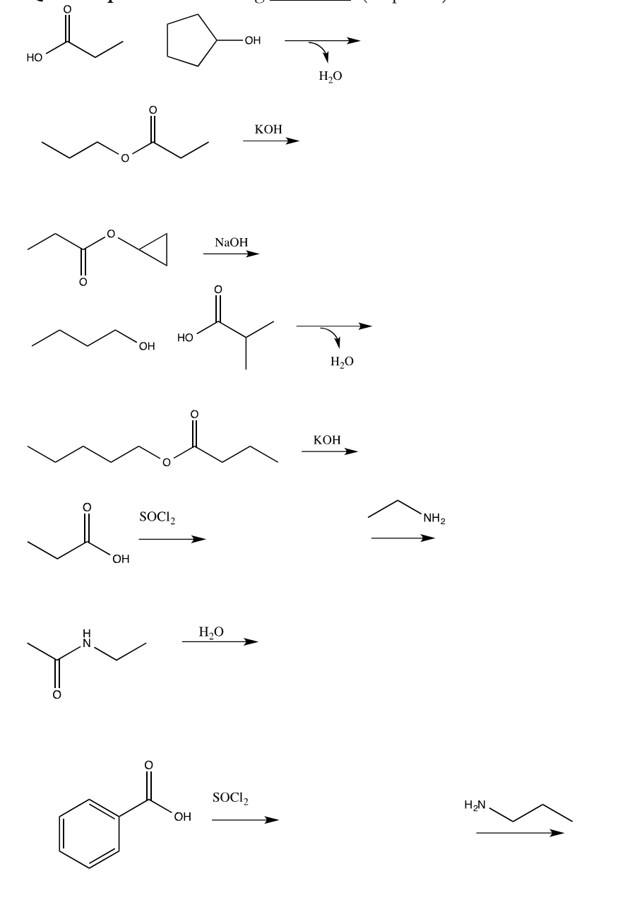 Solved show me the complete reactions for these: | Chegg.com Solved show me the complete reactions for these: | Chegg.com