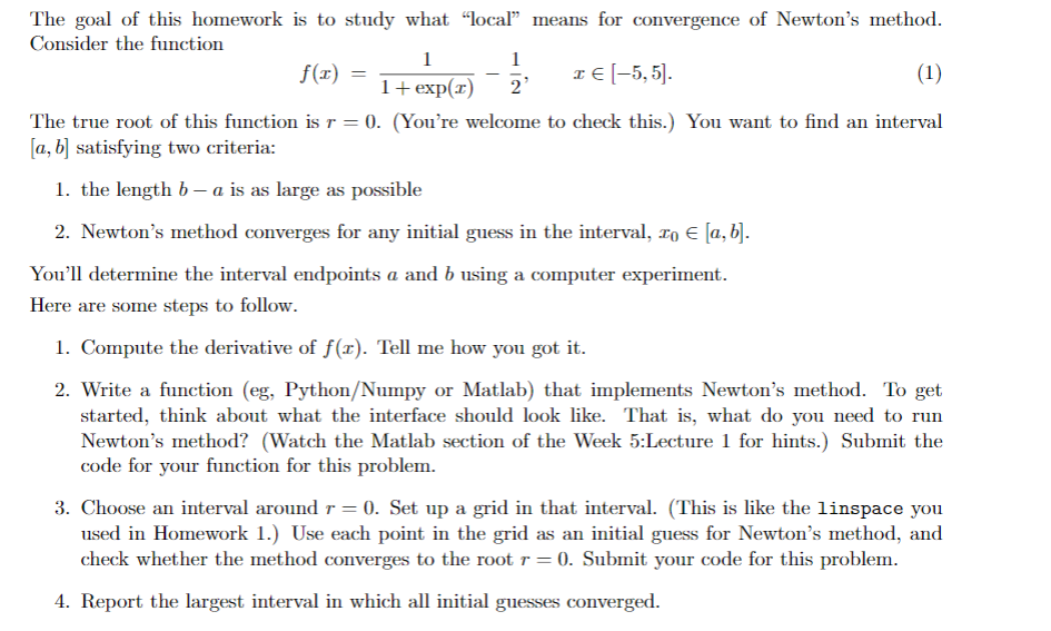 Solved The goal of this homework is to study what “local” | Chegg.com