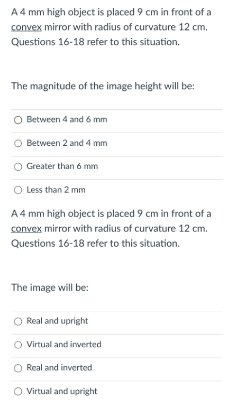 Solved A 4 mm high object is placed 5 cm in front of a | Chegg.com