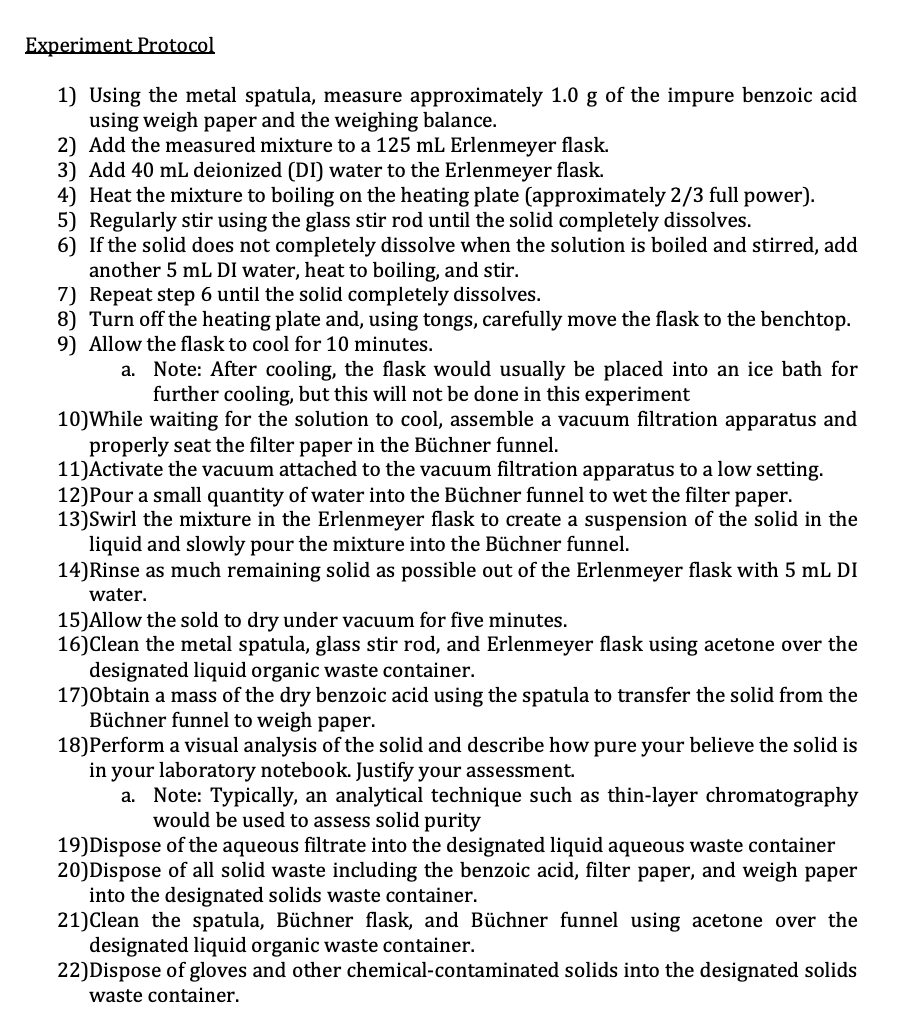 Solved The solubility of benzoic acid in water at 0 °C is | Chegg.com