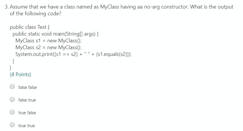 Solved 3. Assume that we have a class named as MyClass | Chegg.com