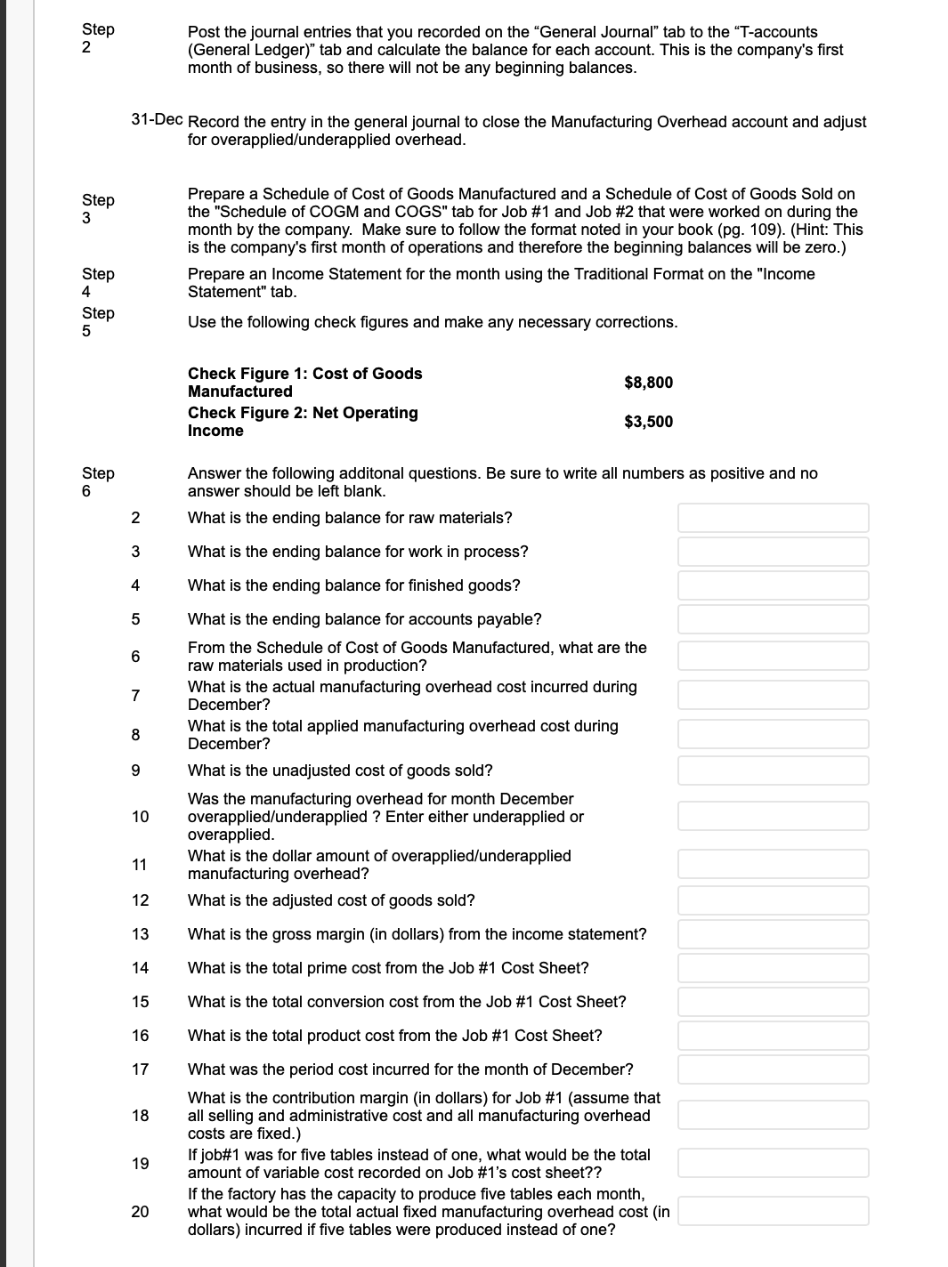 5-Dec All Raw materials needed for Job \#1 were | Chegg.com