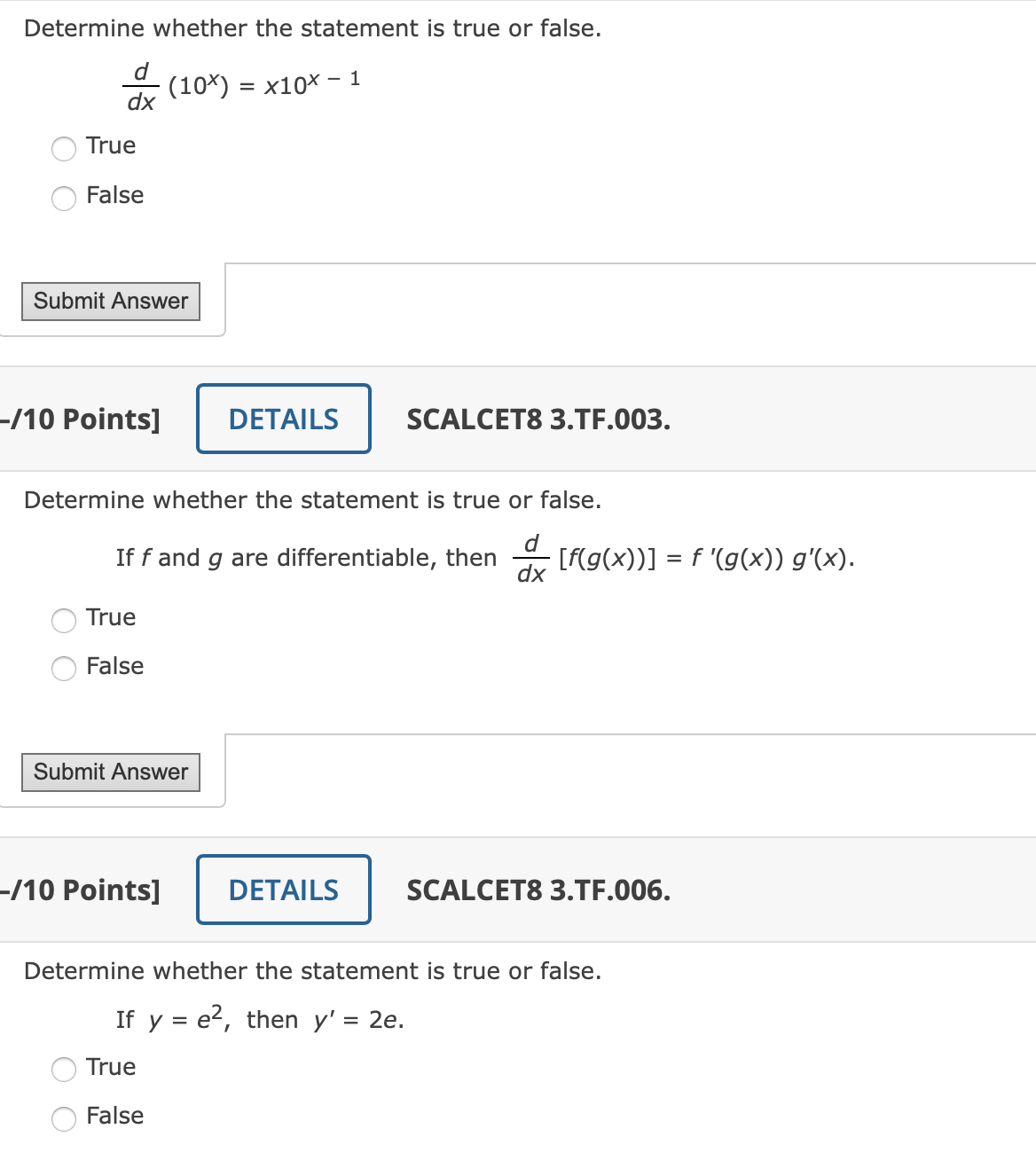 Solved Determine whether the statement is true or false. | Chegg.com