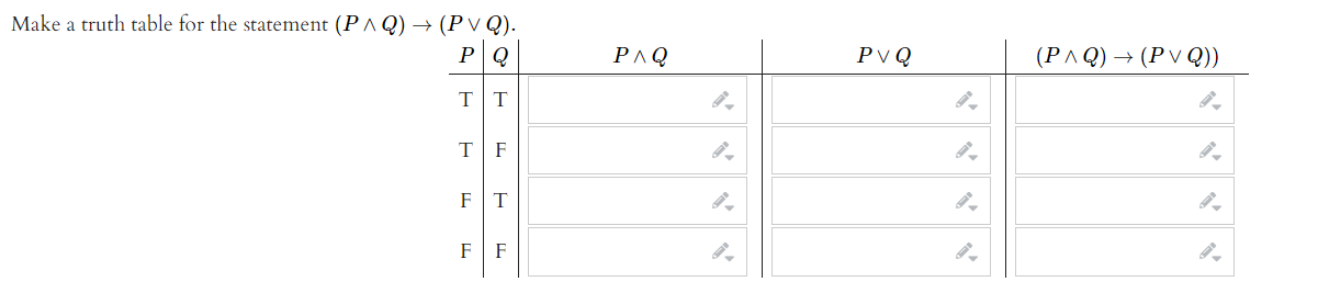Solved Make a truth table for the statement (PAQ) + (PVQ). | Chegg.com
